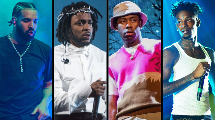 Kendrick Lamar, Drake, Tyler the Creator e 21 Savage são os rappers ...
