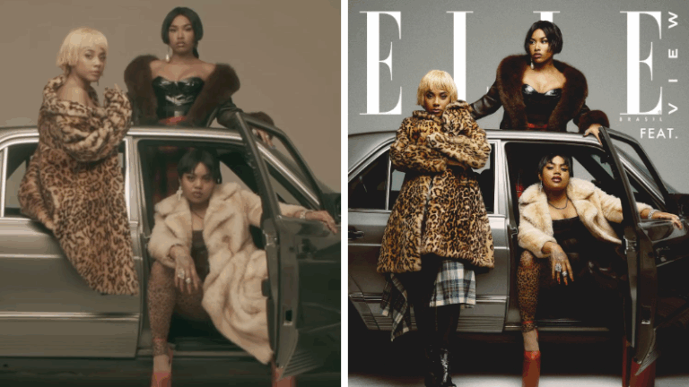 Ajuliacosta, Duquesa e Ebony estrelam a capa da revista ELLE Brasil em homenagem ao Rap dos anos 80